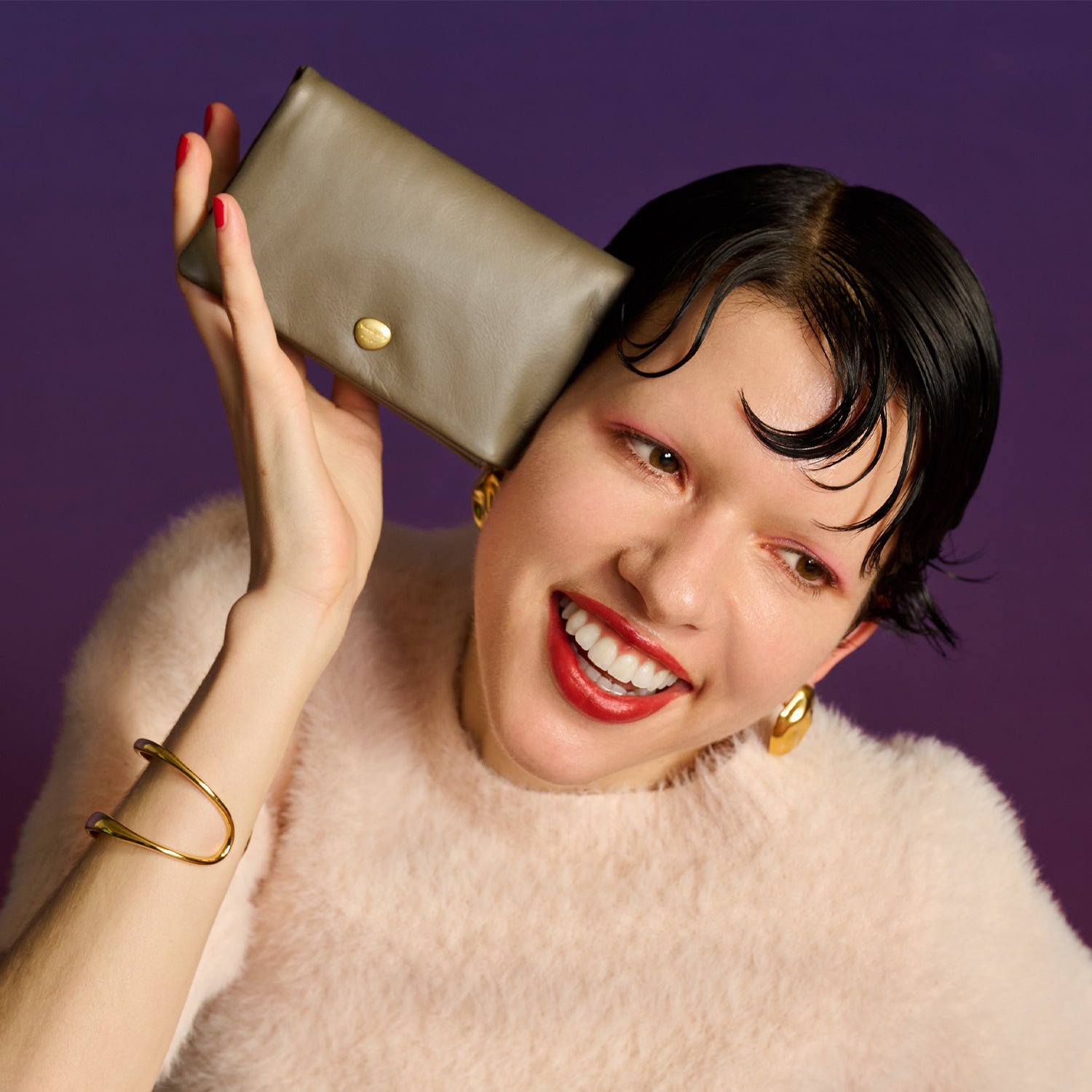 ＜Neutral Gray＞NP135 哈士奇短夾/灰色 | テーーマ teema