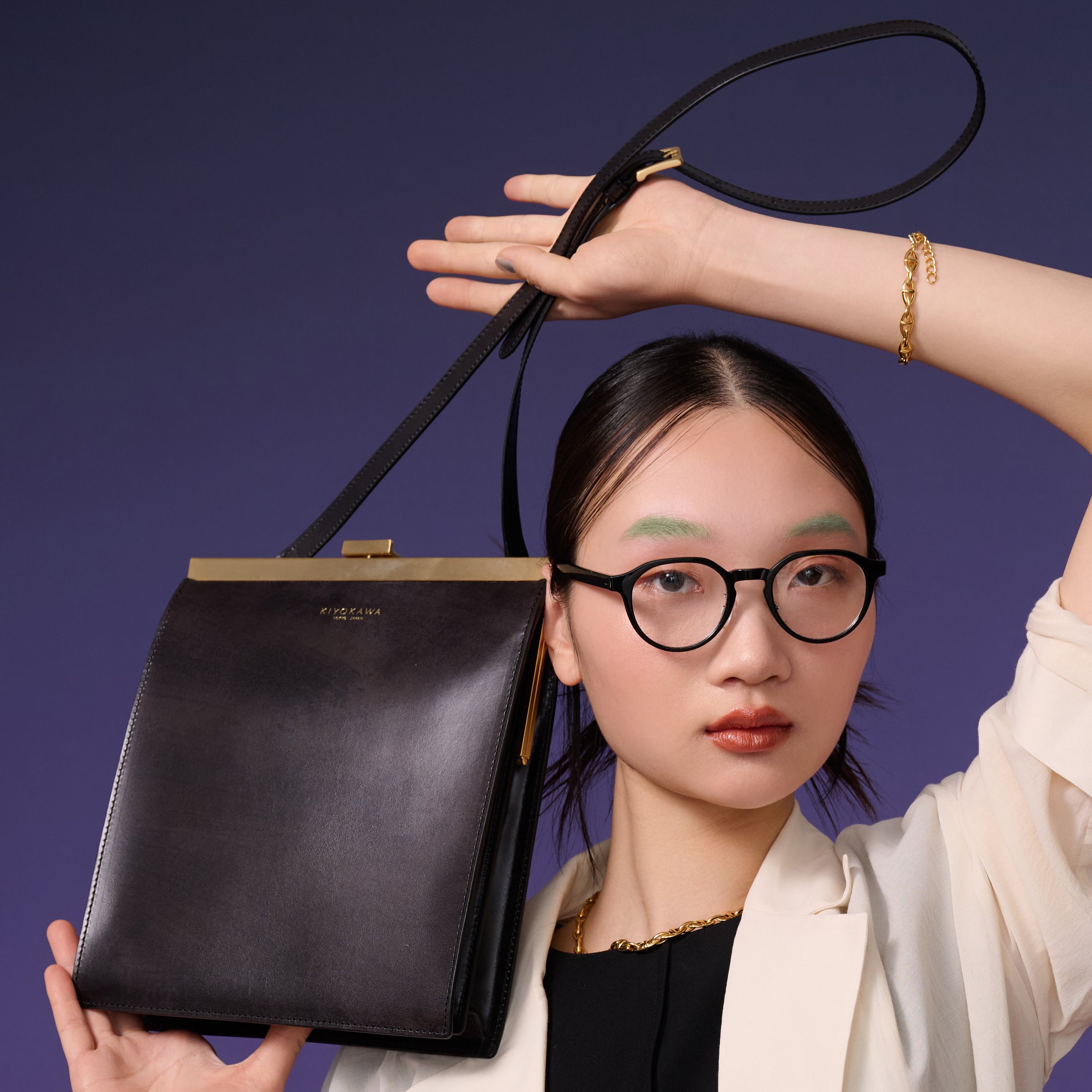 ＜KIYOKAWA＞ AUDREY 單肩包/黑色 | テーーマ teema