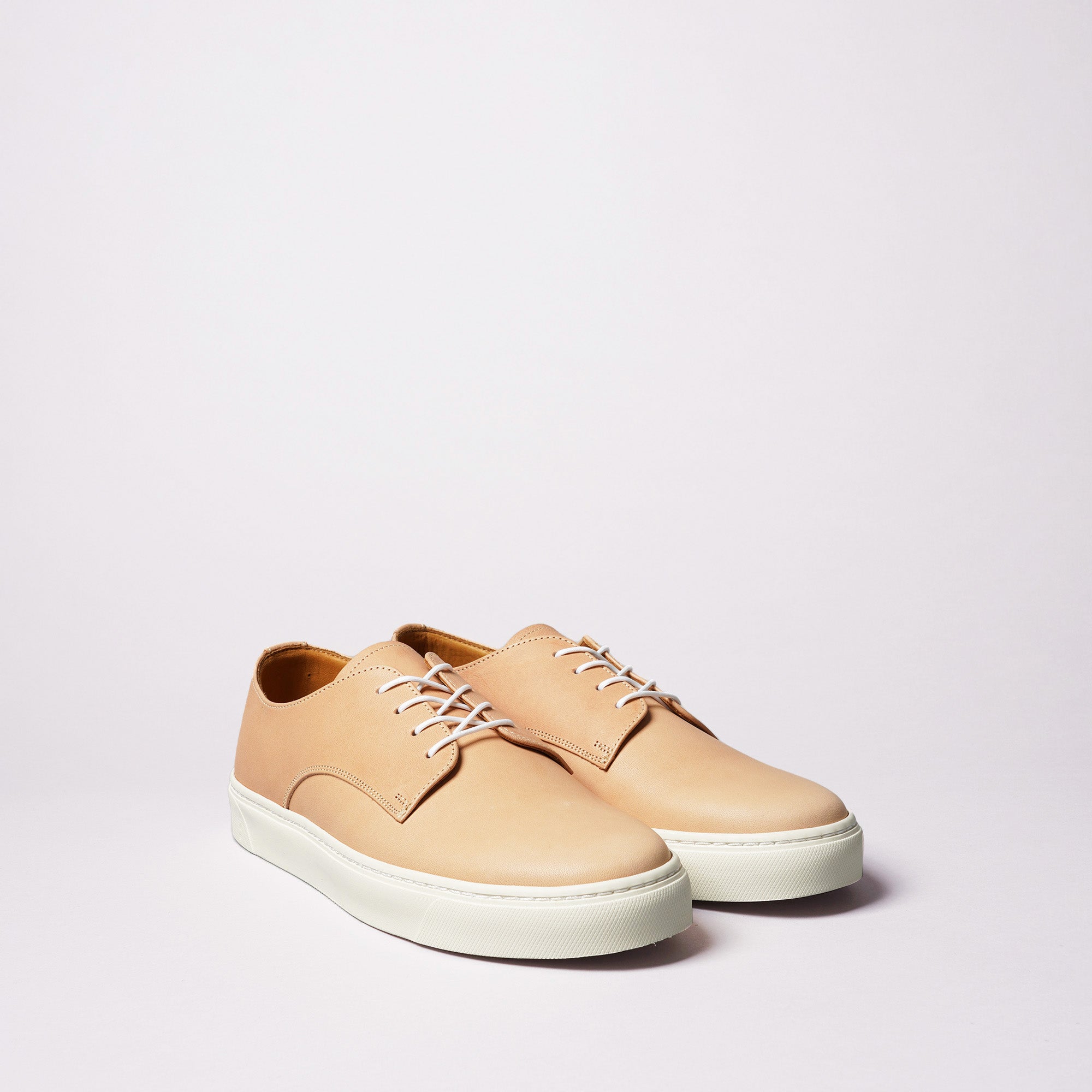 Bath Bath Lace-up Leather Sneaker Tochigi Tanned Leather / natural | テー ...